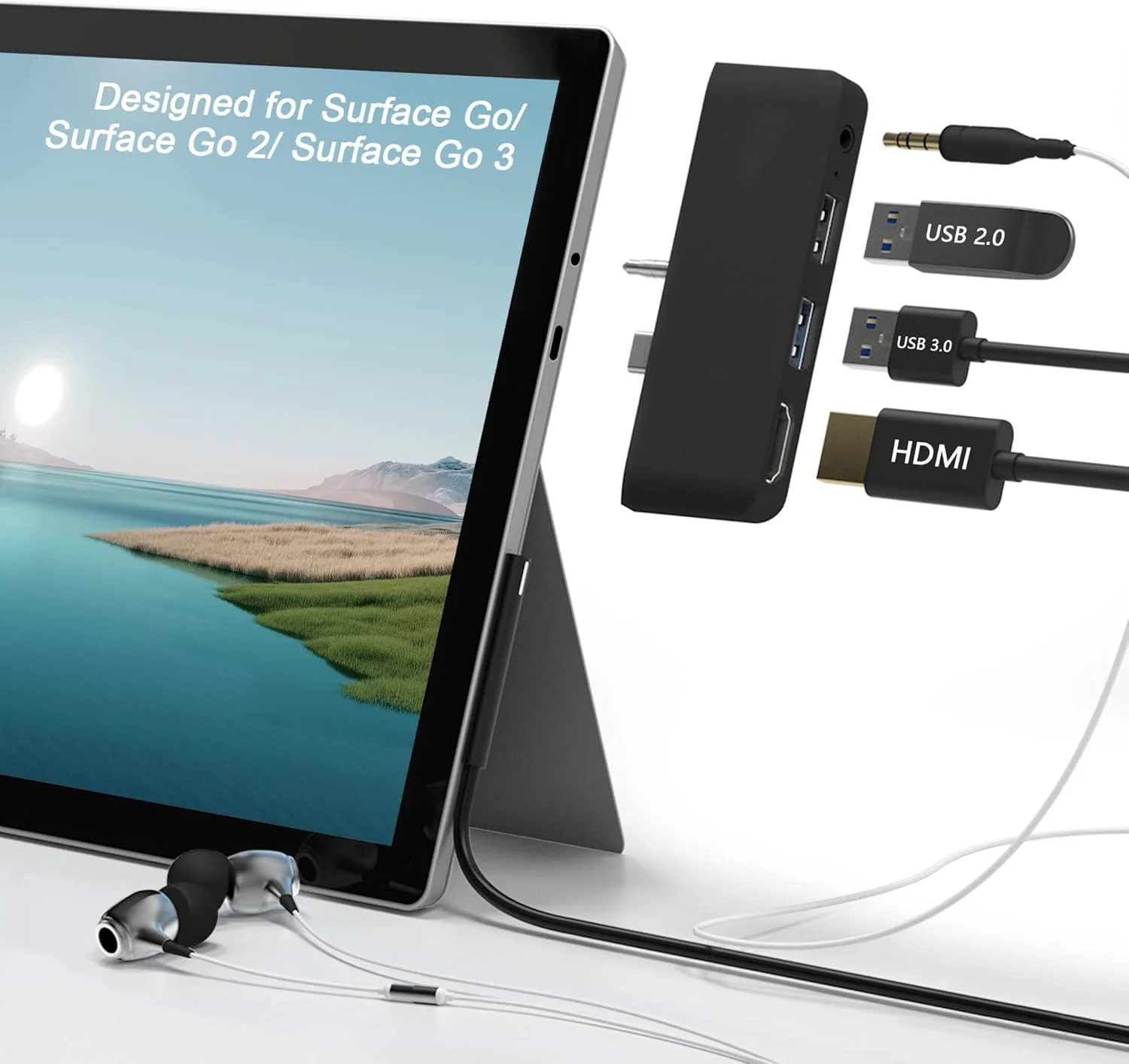 Surface Go/Go 2/Go3/Go4 Docking Station Adapter for Microsoft Surface ...