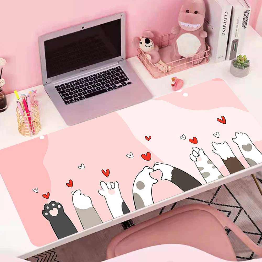Cute-Cat-Paw-Cartoon-Mouse-Mats-Mousepad-Large-Anime-Gaming-Accessories ...