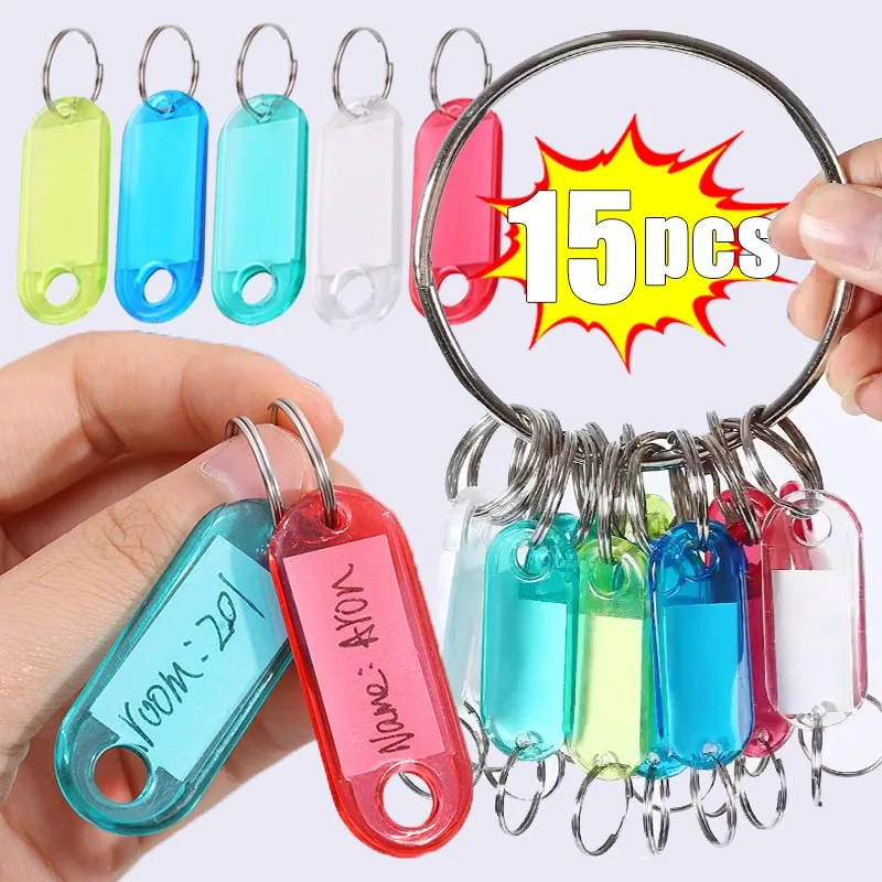 5-10-15Pcs-Hard-Double-sided-Transparent-Waterproof-Marking-Keychain ...
