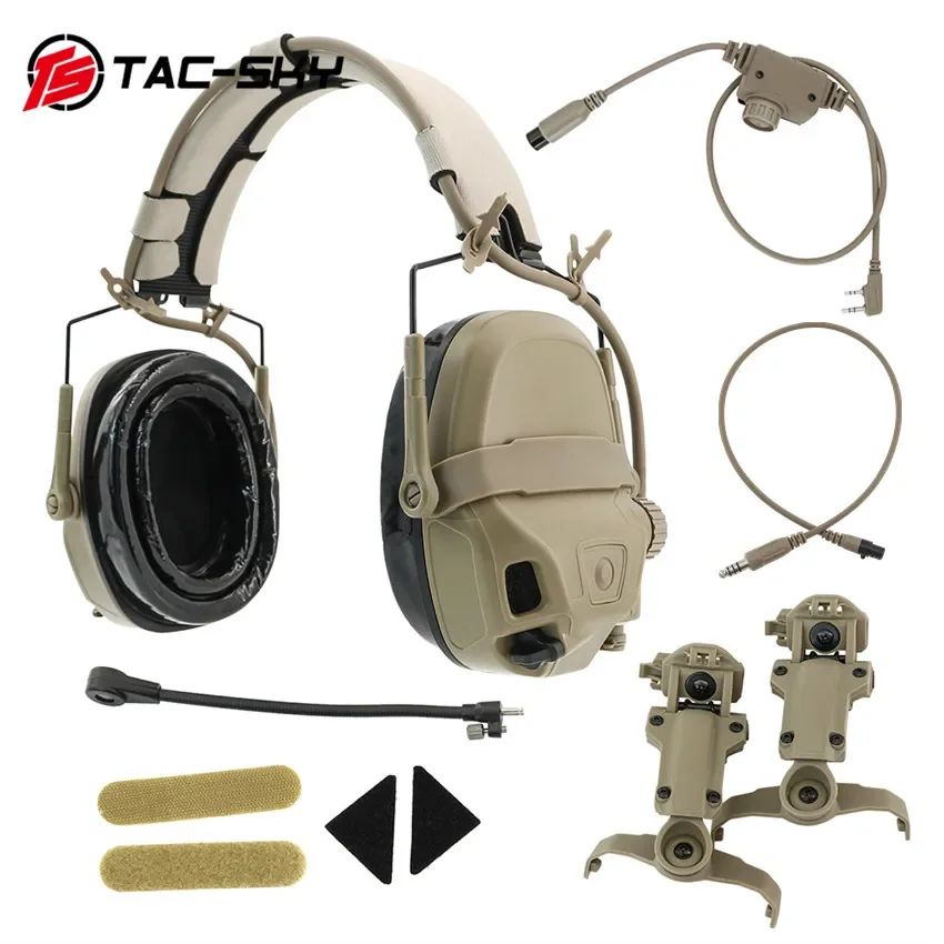 TAC-SKY-Tactical-AMP-Headset-Communication-Noise-Canceling-Pickup ...