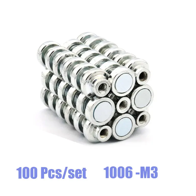 100-Pcs-1006-M3-Magnet-Inside-Thread-For-Led-Module-Magnet-Screws-For ...
