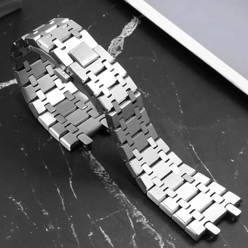 316L Stainless Steel Silver Bracelet For AP 15400 15500 Audemars Piguet ...