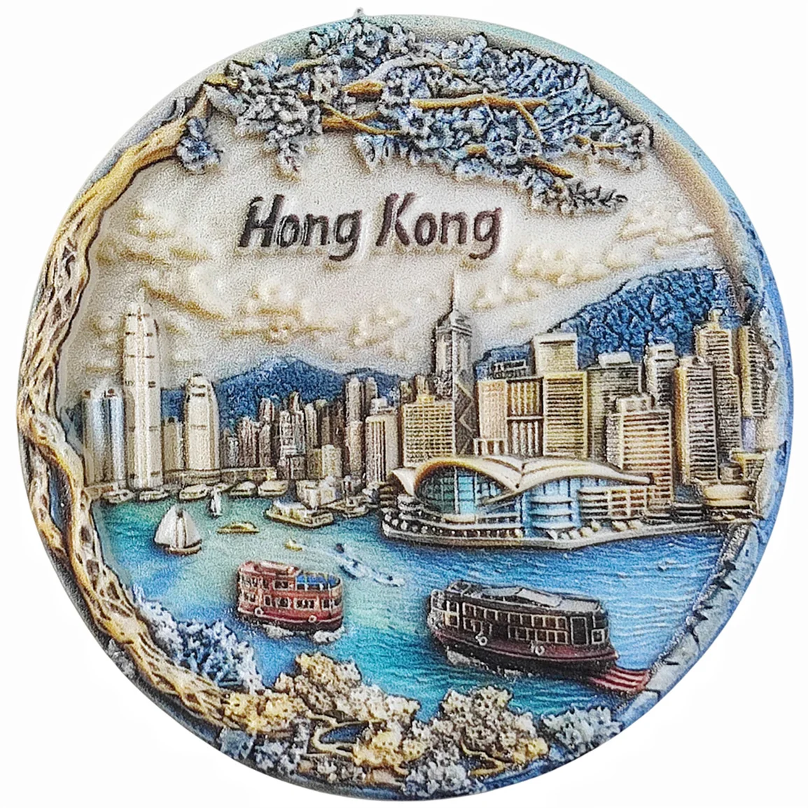 Hong Kong China 3D Fridge Magnet Souvenir Gift,Resin Handmade Hong Kong ...