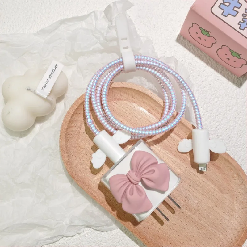 Charge-Cable-Cover-Protector-Set-for-IPhone-18w-20w-30w-Bow-Heart-Wing ...