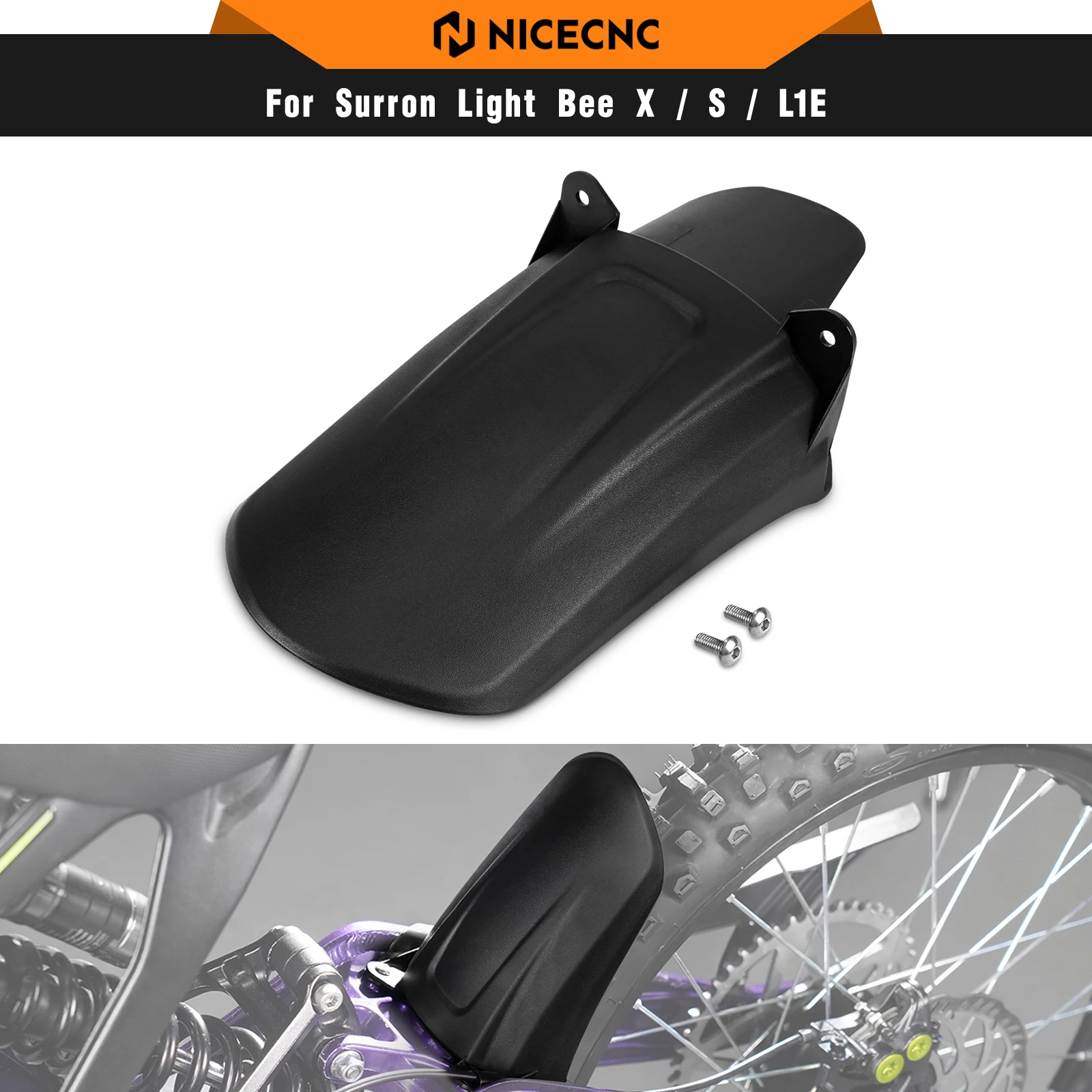 For Surron Light Bee X Steel Rear Wheel Fender For SUR-RON Light Bee S ...