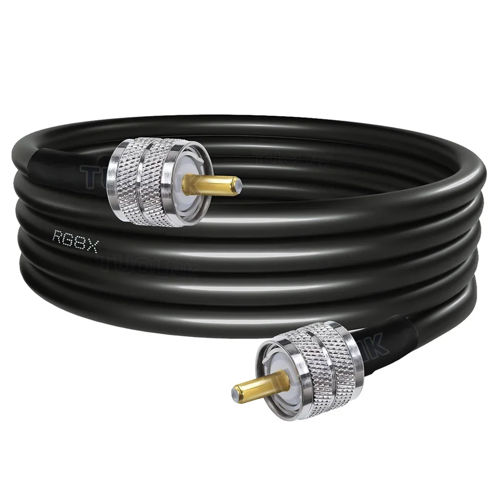 RG8X-CB-Antenna-Coaxial-Cable-PL259-UHF-SO239-Jumper-Cable-Low-Loss-50 ...