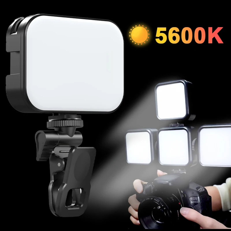 Portable-5600K-LED-Video-Camera-Light-Clip-Mobile-Phone-Flashes ...