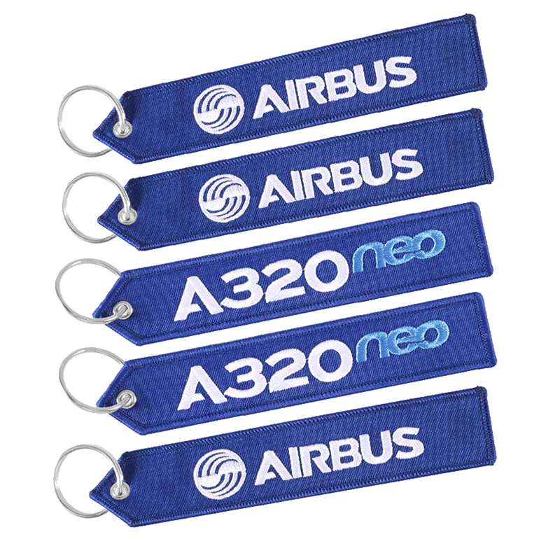 1Pc Airbus Keychain Phone Straps Embroidery A320 Aviation Key Ring ...