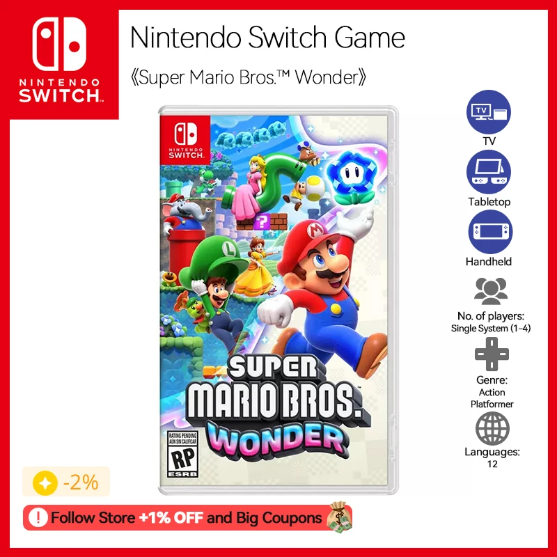 Nintendo Super Mario Bros.Wonder Switch Game Card for for Nintendo ...