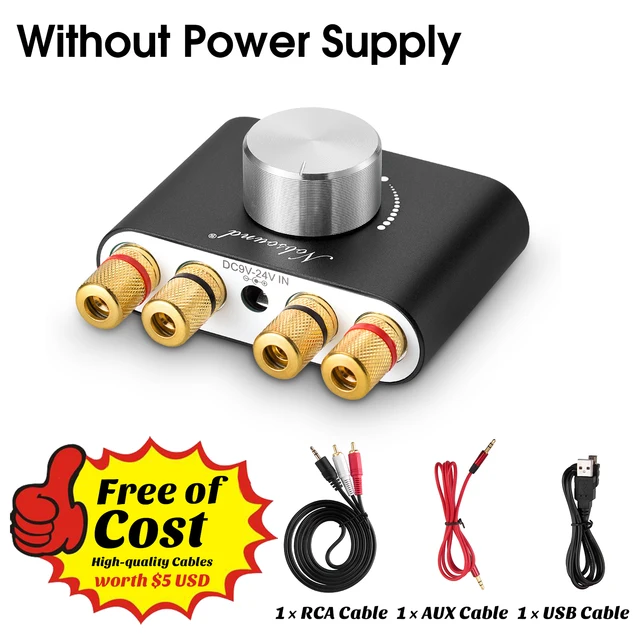 Nobsound Mini Bluetooth 5.0 TPA3116 Digital Amplifier Hifi Stereo Audio ...