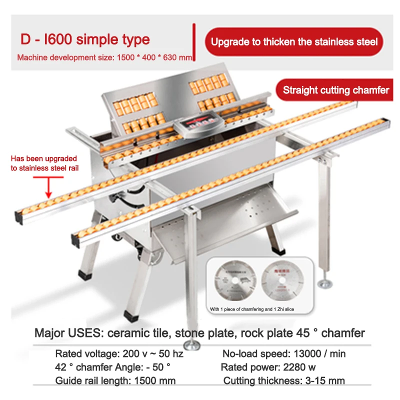 D1600 Dust Free Ceramic Tile Chamfering Machine Desktop High Precision ...
