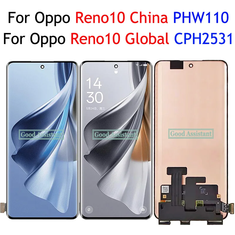 6-7Inch-AMOLED-Black-For-Oppo-Reno10-Global-CPH2531-Reno-10-China ...
