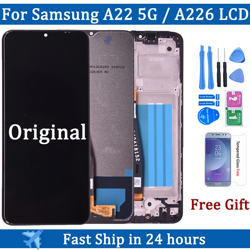 Pantalla LCD Original para Samsung Galaxy A22 5G A226, montaje de digitalizador con pantalla ...
