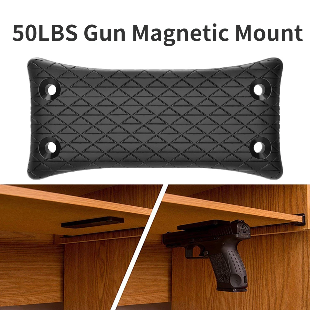50lbs Gun Magnet Mount Rubber Coated Fits Handguns Airguns Rifle Holder ...