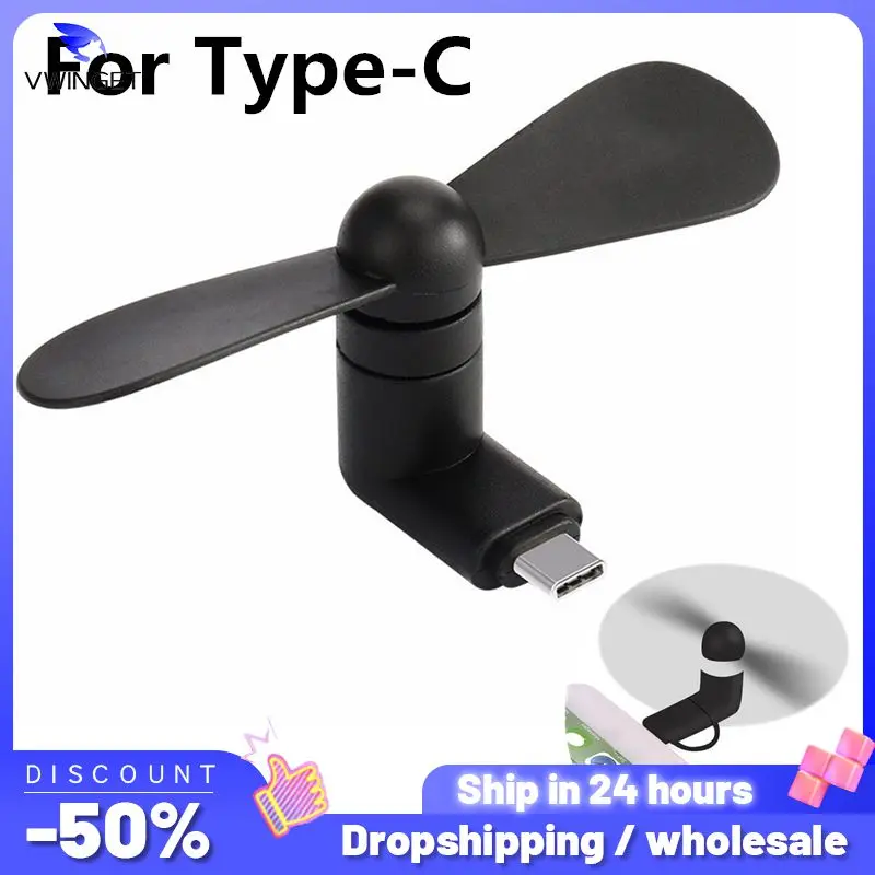 Type-C-Port-Mini-Electric-Phone-Fan-Portable-Micro-USB-Cooling-Fan-Mute ...