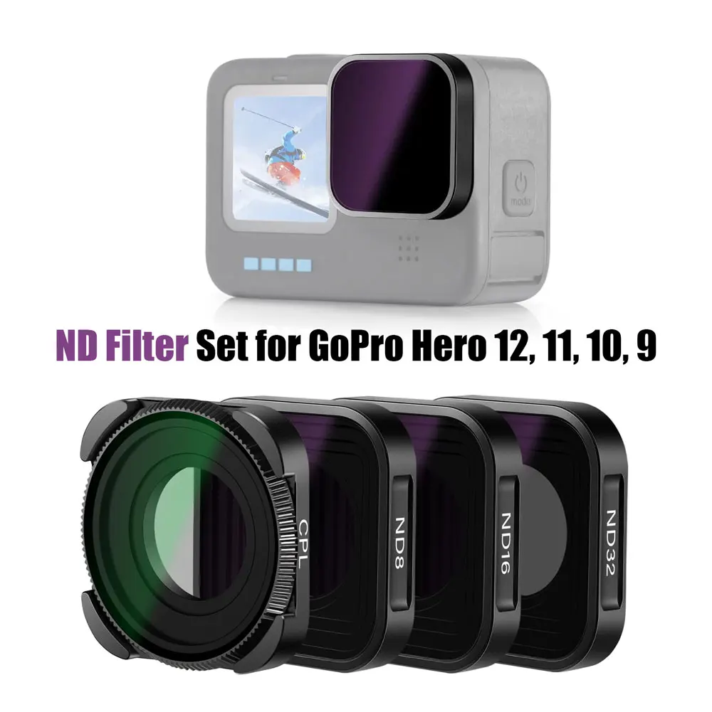 NEEWER ND Filter Set For GoPro Hero 12, 11, 10, 9 Action Camera ...