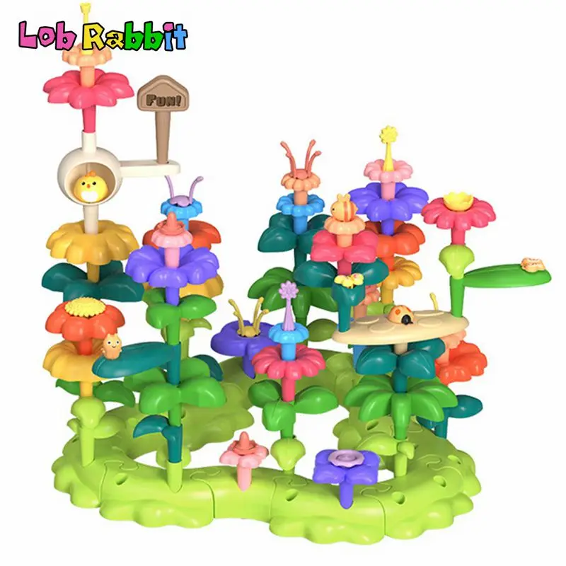 42-93pcs-DIY-Flower-Garden-Building-Construction-Toy-Simulate-Variety ...
