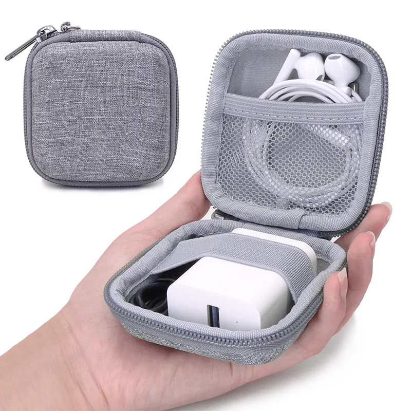 Mini Square EVA Earphone Protective Box Waterproof Digital Charger ...