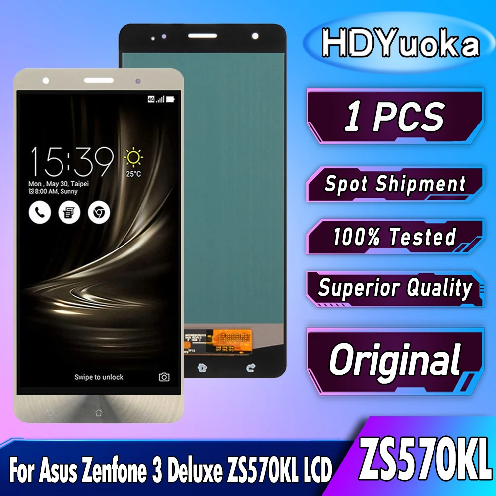5.7 "original para asus zenfone 3 deluxe zs570kl display lcd tela de ...