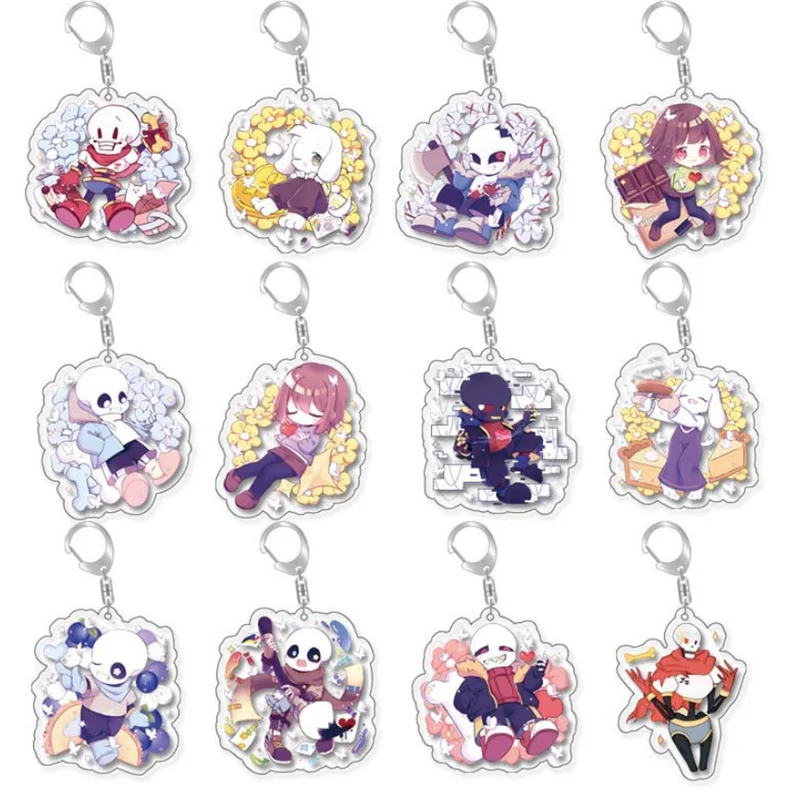 17pcs-Anime-Game-UNDERTALE-Sans-Frisk-Papyrus-Keychain-Accessories ...