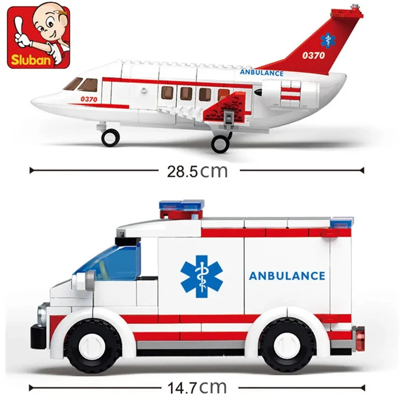 Sluban-Airplane-Aviation-Medical-Aircraft-Air-Ambulance-Car-City ...