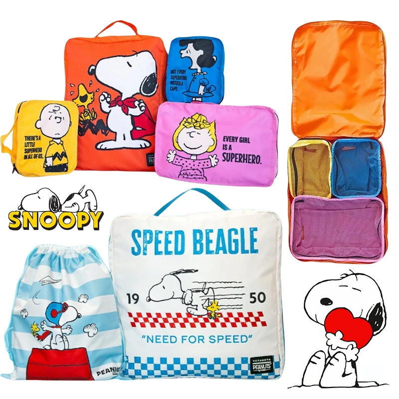 Snoopy-Travel-Organizer-Bag-4-Sets-Cartoon-Suitcase-Clothes-Shoes ...
