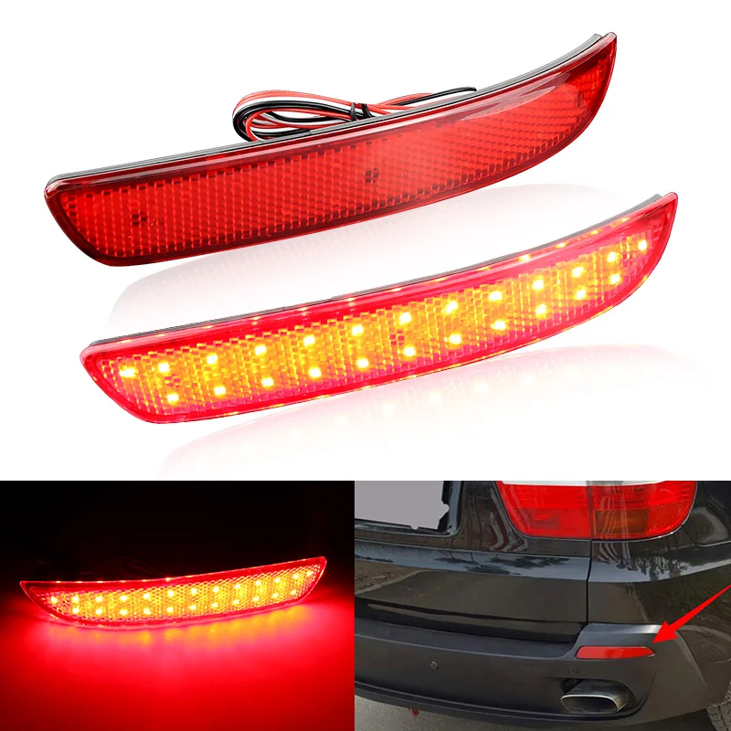 2X-Car-LED-Rear-Bumper-Reflector-For-BMW-E70-X5-SUV-2008-2010-OE ...