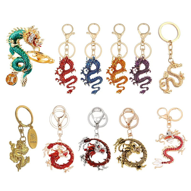 Keychain-Dragon-Chinese-Dragon-Cute-Crystal-Pendant-Wallet-Bag-Car-Key ...