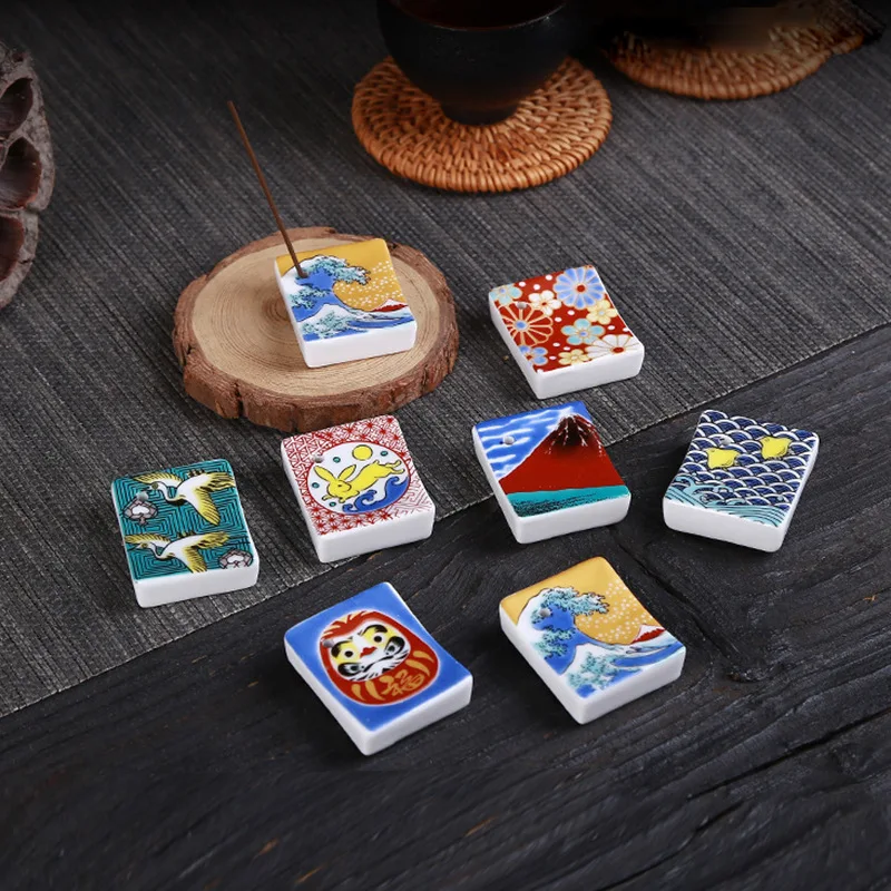 PINNY-Japanese-style-Painted-Ceramic-Incense-Holder-Square-Zen-Stick ...