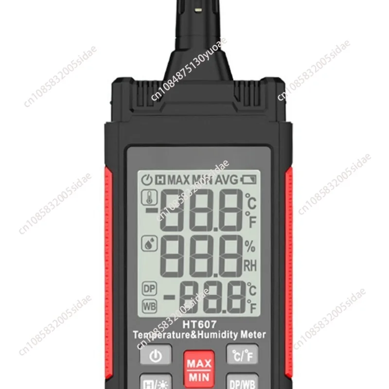 HT607-Digital-Psychrometer-Ambient-Humidity-Meter-C-F-Unit-Thermometer ...
