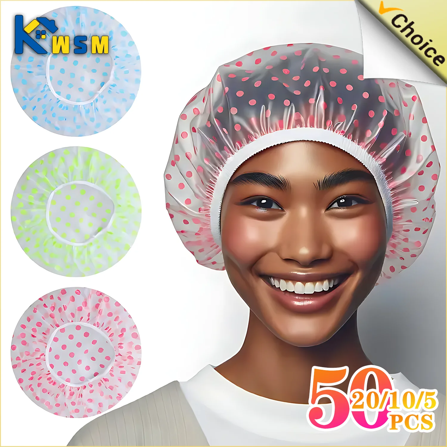 Gorro-de-ducha-impermeable-con-banda-el-stica-para-mujer-gorro-de-pelo ...