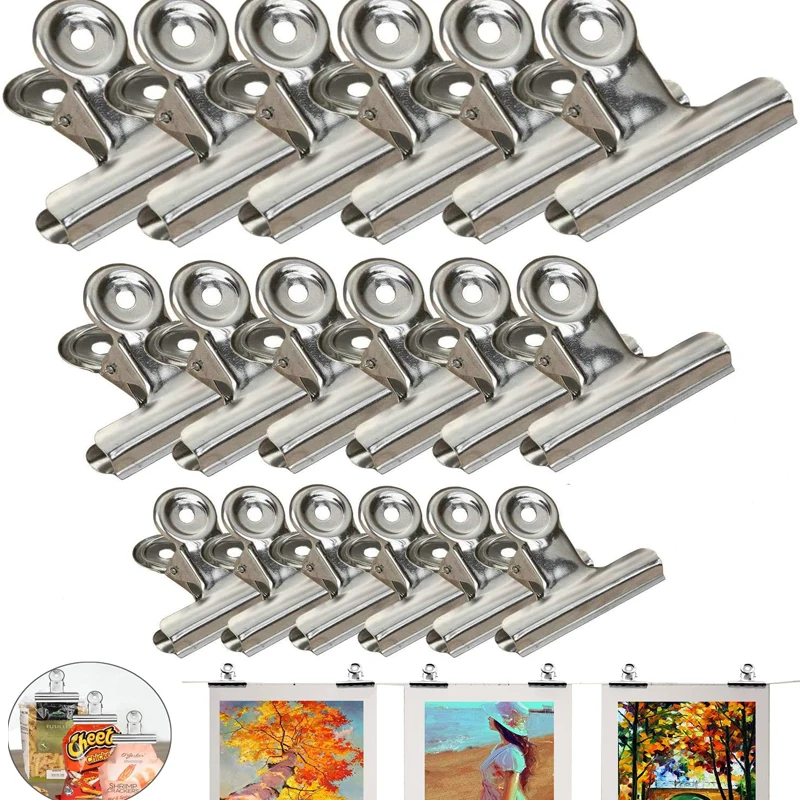 5pcs-Stainless-Steel-Clips-Chip-Clips-Binder-Paper-Clamps-Fabric-Sewing ...