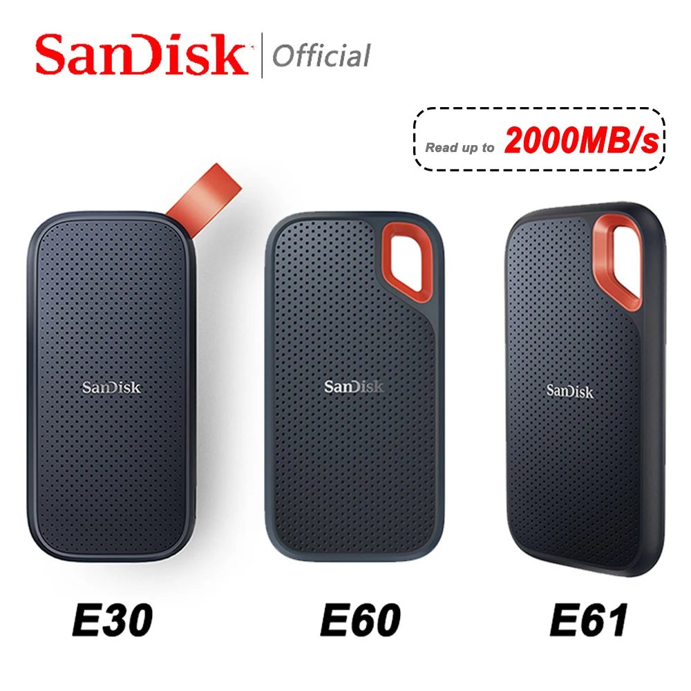 SanDisk disco duro externo para ordenador portátil, unidad de estado sólido de 3,1 GB, 3,2 GB ...