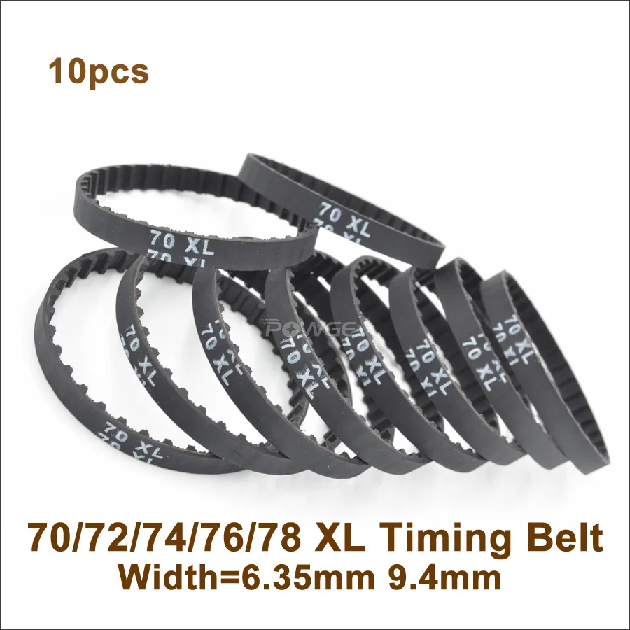 POWGE 70/72/74/76/78 XL Timing Belt W=025" 037"mm Perimeter 177.80/182. ...