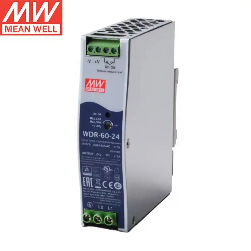 TaiWam-MeanWell-WDR-60-24-24V-2-5A-60W-Ultra-Wide-Input-Industrial-DIN ...
