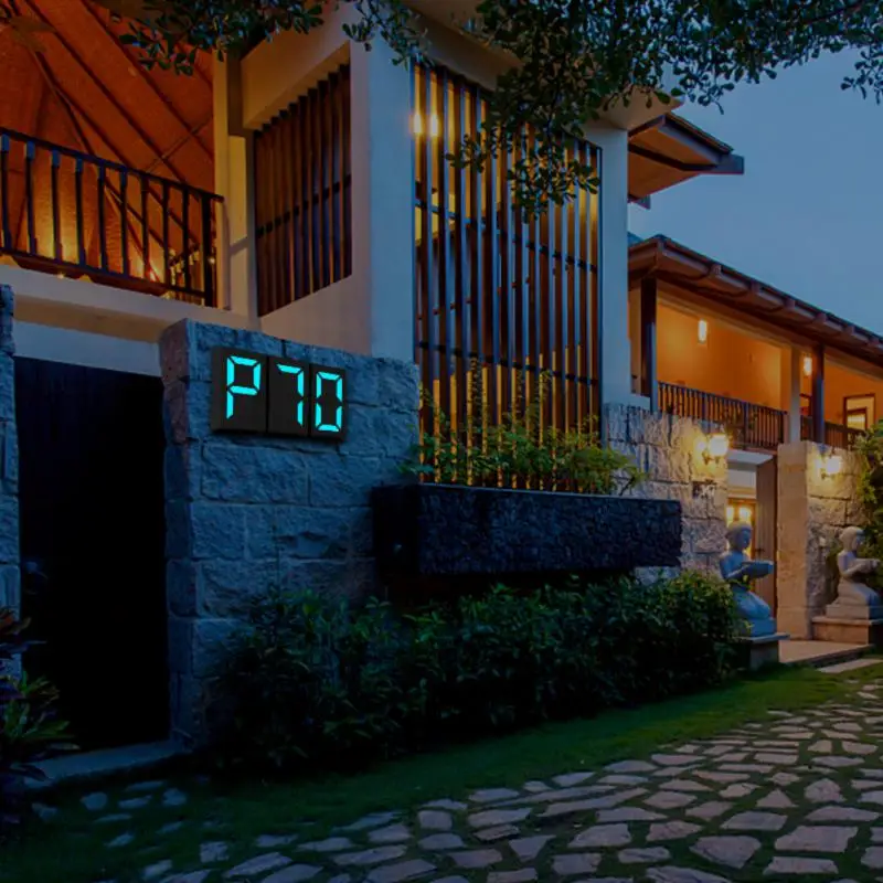 Rechargeable Garden Solar Number Door Plate Solar Door Number Lamp ...