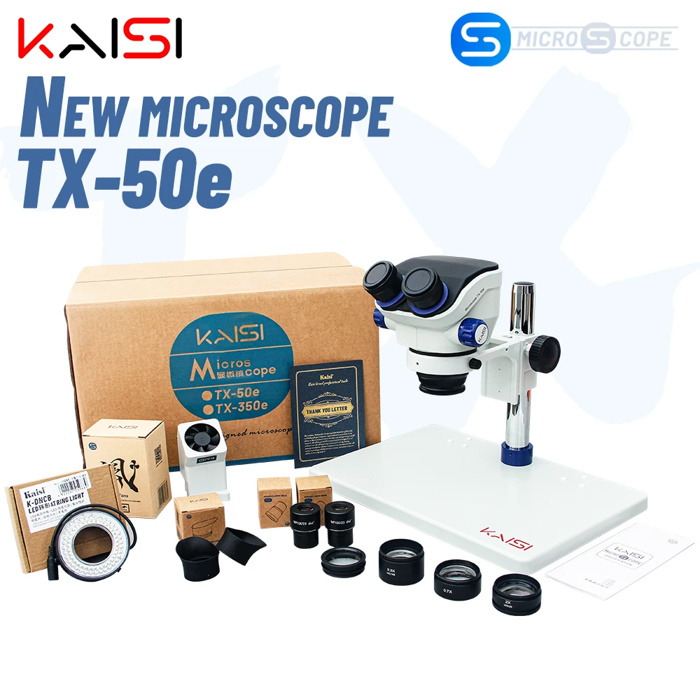 TX-50e-New-Zoom-Stereo-Microscope-Set-3-5X-100X-Binocular-Continuous ...