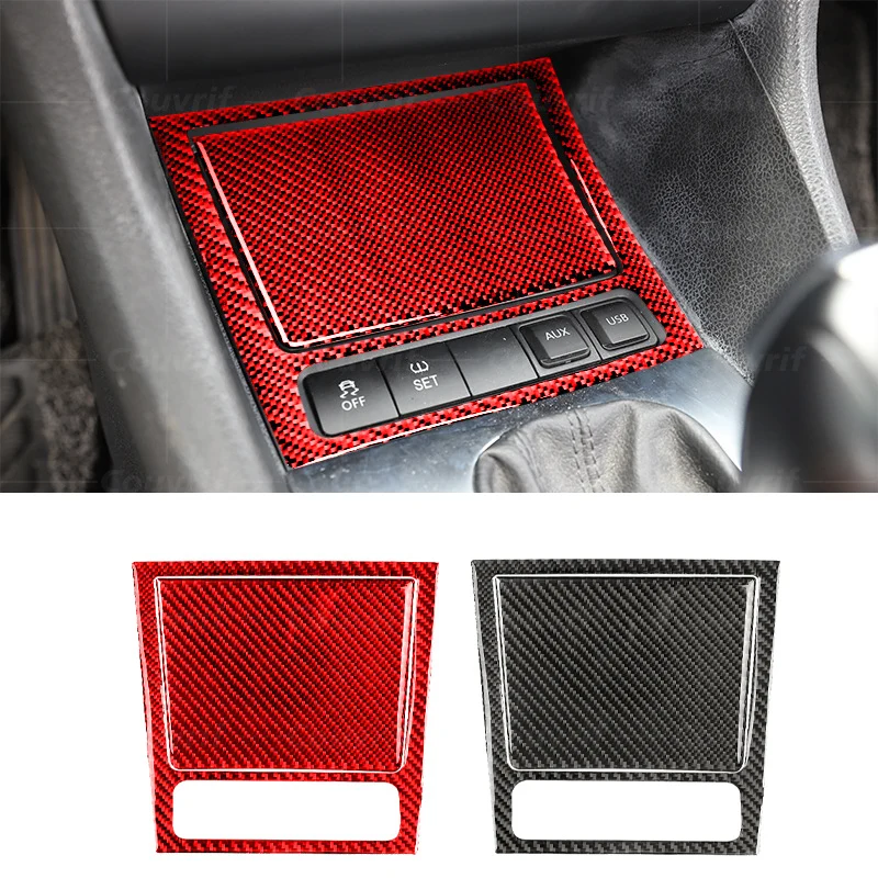 Carbon Fiber Center Control Gear Panel Decorative Stickers Decal Cover ...