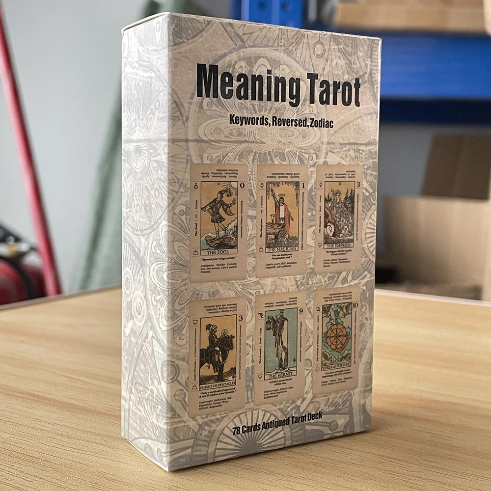 Tarot-in-English-Version-with-Keywords-Meaning-on-It-Runes-Divination ...