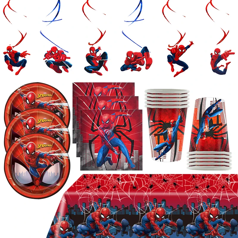 Spiderman-Birthday-Decoration-Set-Spider-Man-Decor-Bal-es-Pano-de-fundo ...