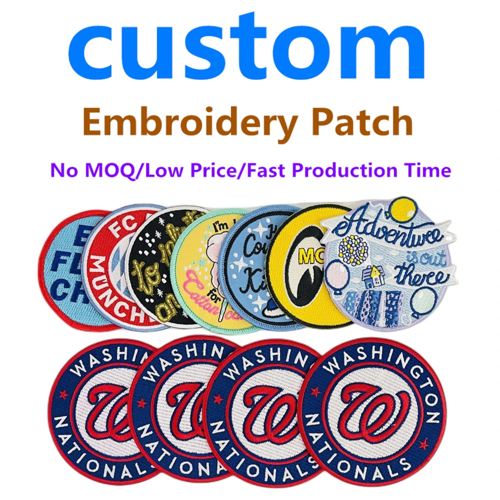 High Quality And Density Custom Iron On Embroidered Logo Patches For ...