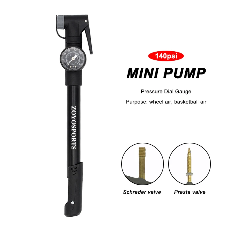 ZOYOSPORTS-high-pressure-MTB-Aluminum-Alloy-Pump-with-air-gauge-Road ...