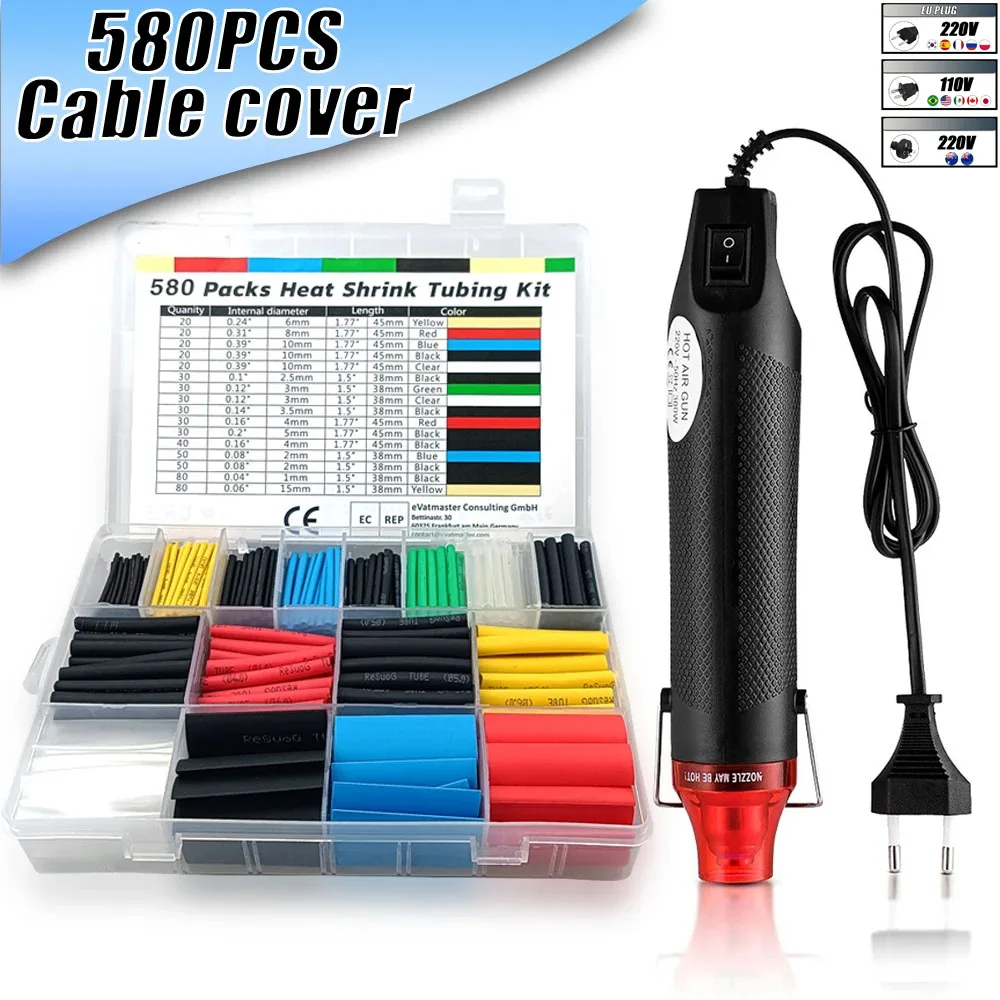 2-1-Shrinkable-Wire-Shrinking-Wrap-Tubing-580-530-127PCS-Heat-Shrink ...