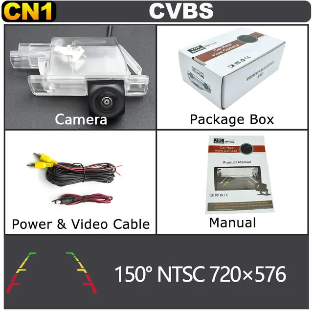 170 Degree AHD 1920x1080P Fisheye Rear View Car Camera For Peugeot 508 ...