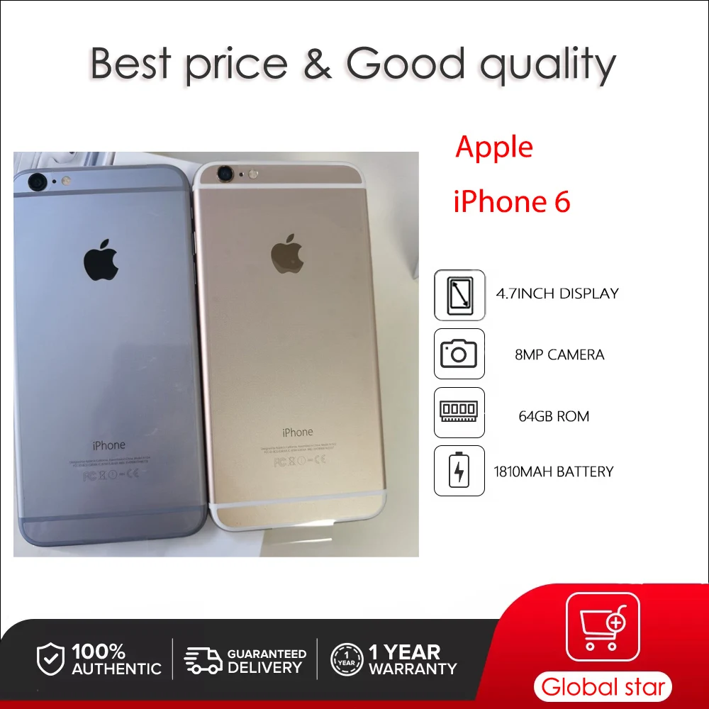 Original-Apple-iPhone-6-Unlocked-Used-IOS-A8-4-7-16-64-128GB-ROM ...