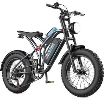 EKX T1 Electric Bicycle 20*4.0 Fat Tire 1000W Motor 48V20AH Lithium ...