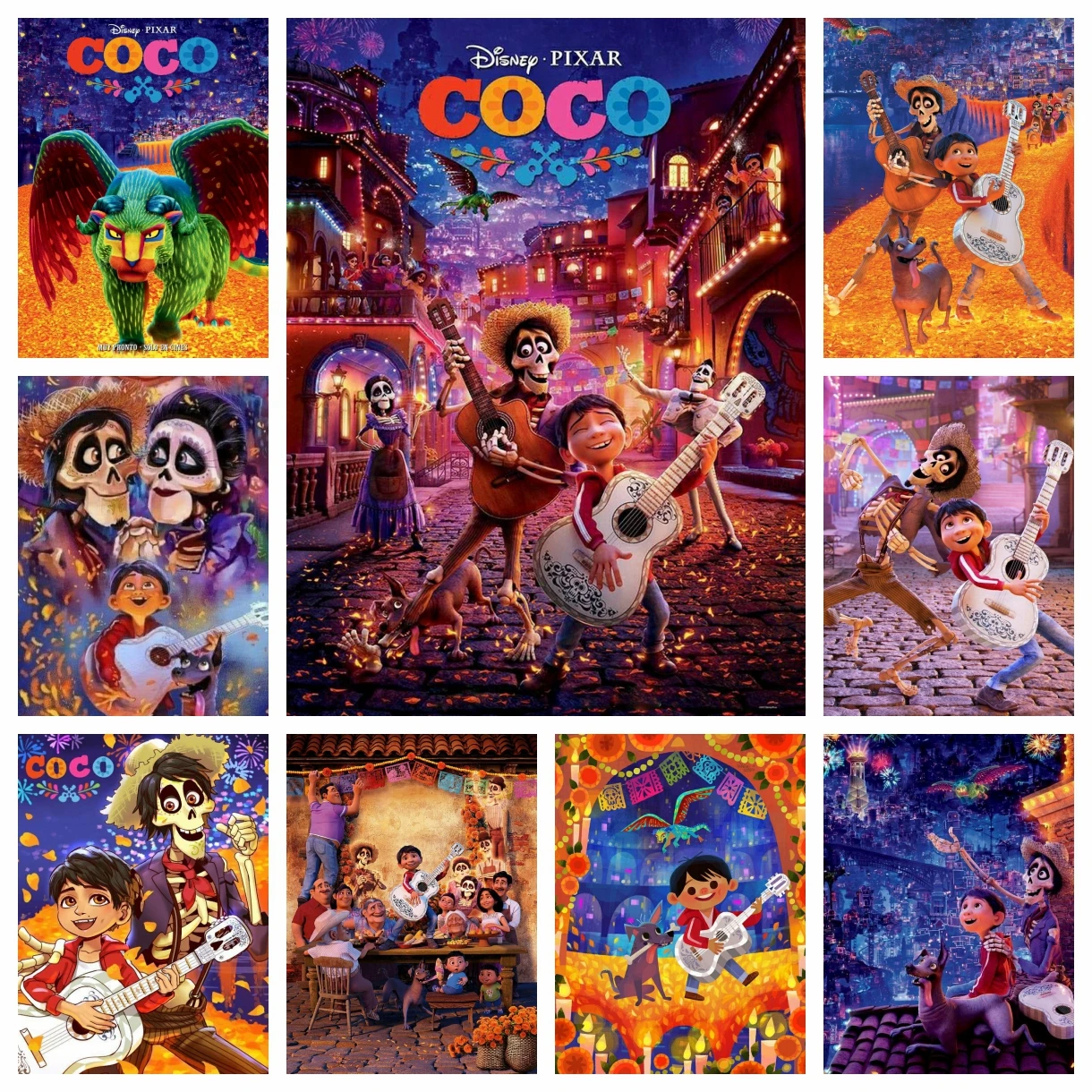 Disney-Coco-Movie-2024-New-Diamond-Painting-Art-Day-Of-The-Dead-Miguel ...