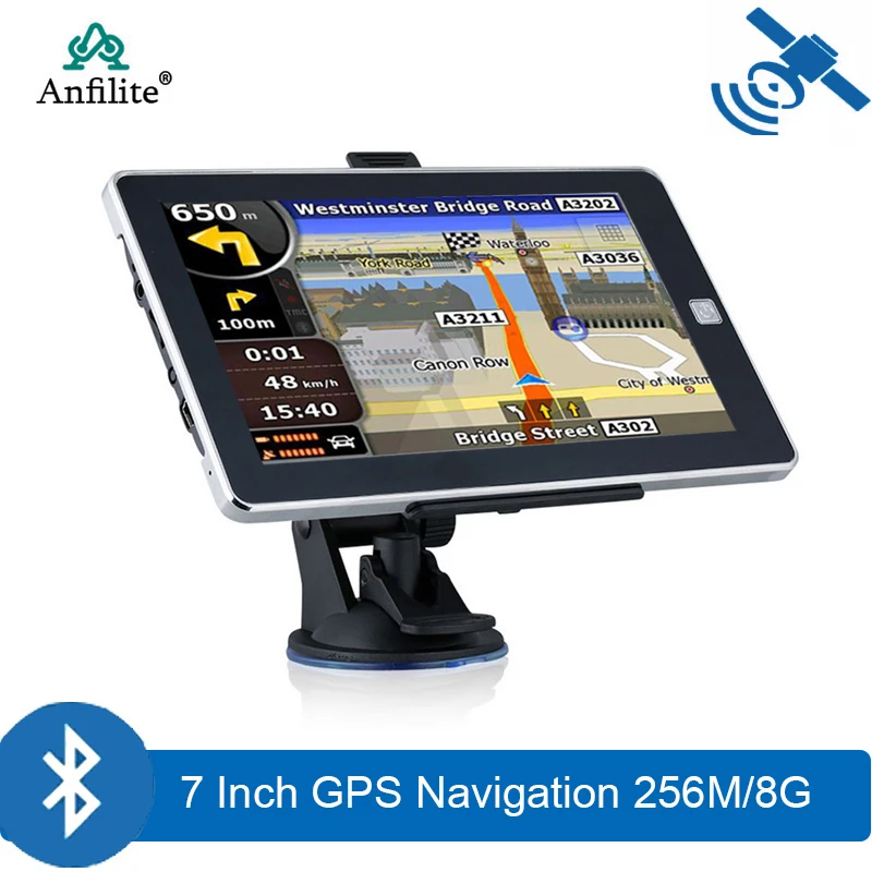 7 Inch Car Gps Navigation 256m 8gb 800mhz Wired Rear View Camera And ...