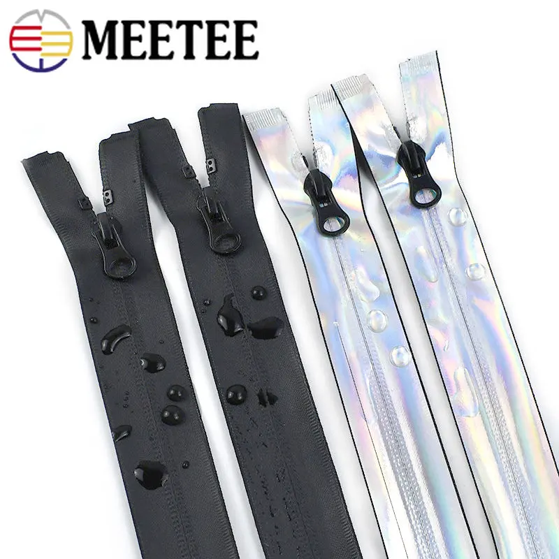 2-5Pcs-40-100cm-5-Waterproof-Nylon-Zipper-Decorative-Reflective ...