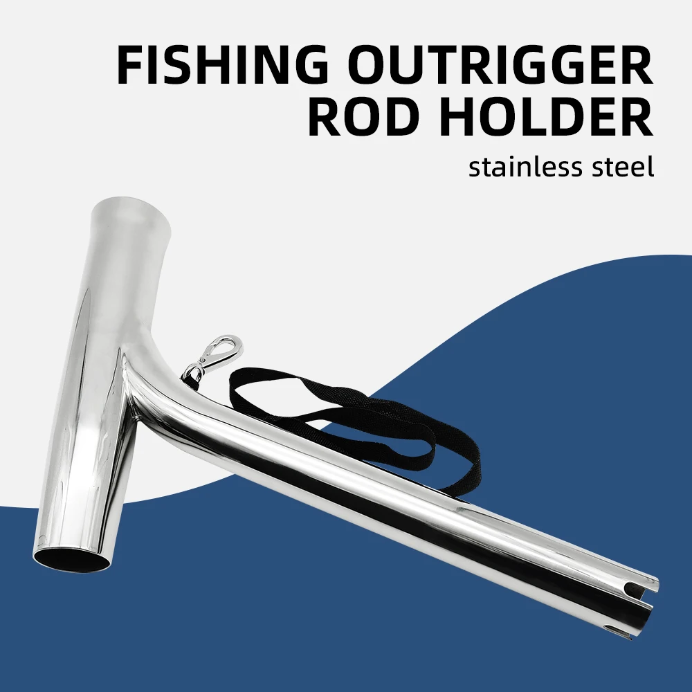 Marine 316 Stainless Steel Boat Outrigger Fishing Rod Holder Pole Mount ...